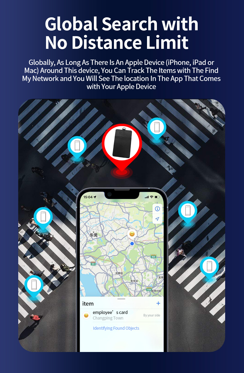 Ultra-Thin Find My Card Device Id Card Work Badge Finder - TRANGJAN ...